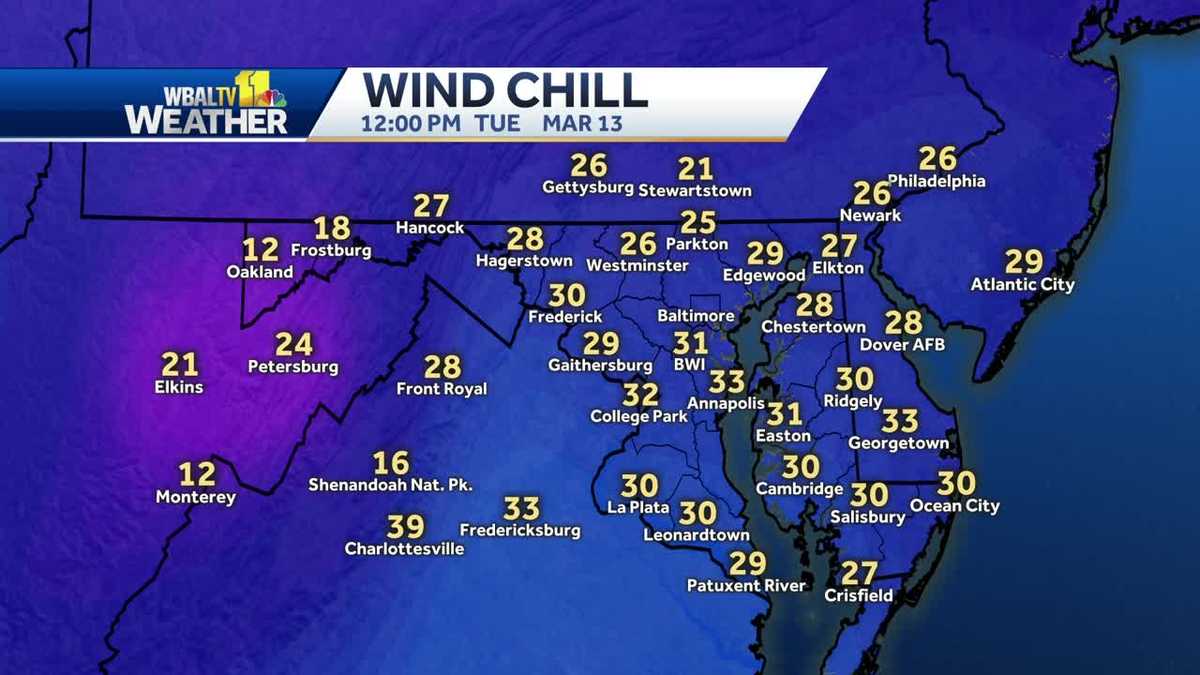 Windy Tuesday brings temps that feel like 30s