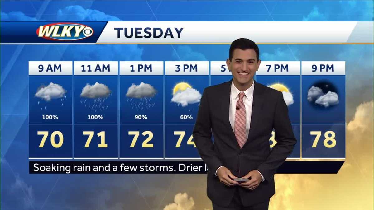 Soaking rain Tuesday