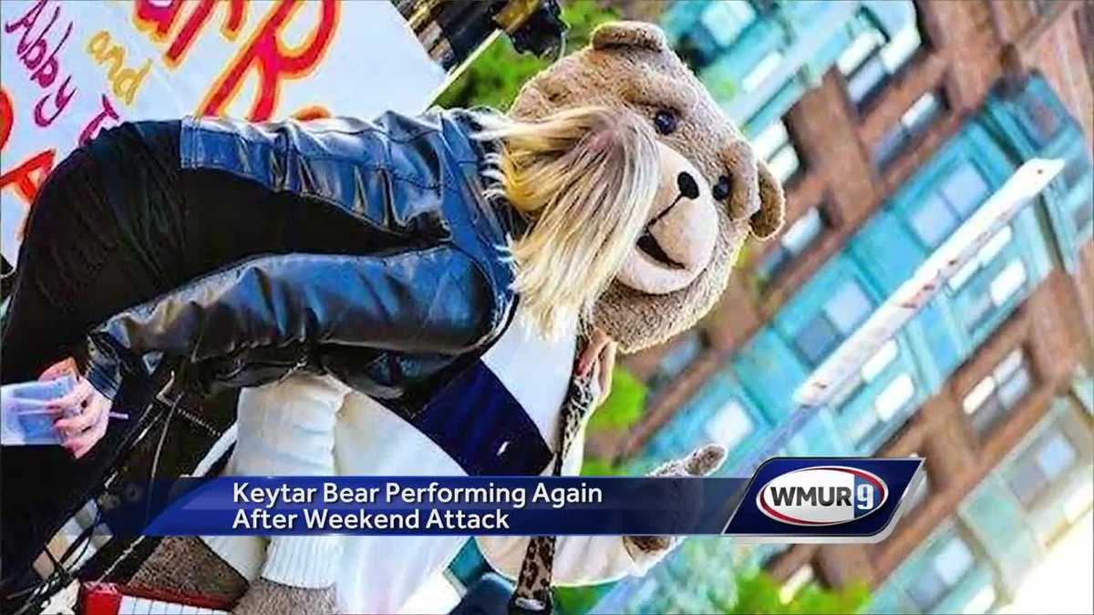 Keytar Bear returns to streets of Boston