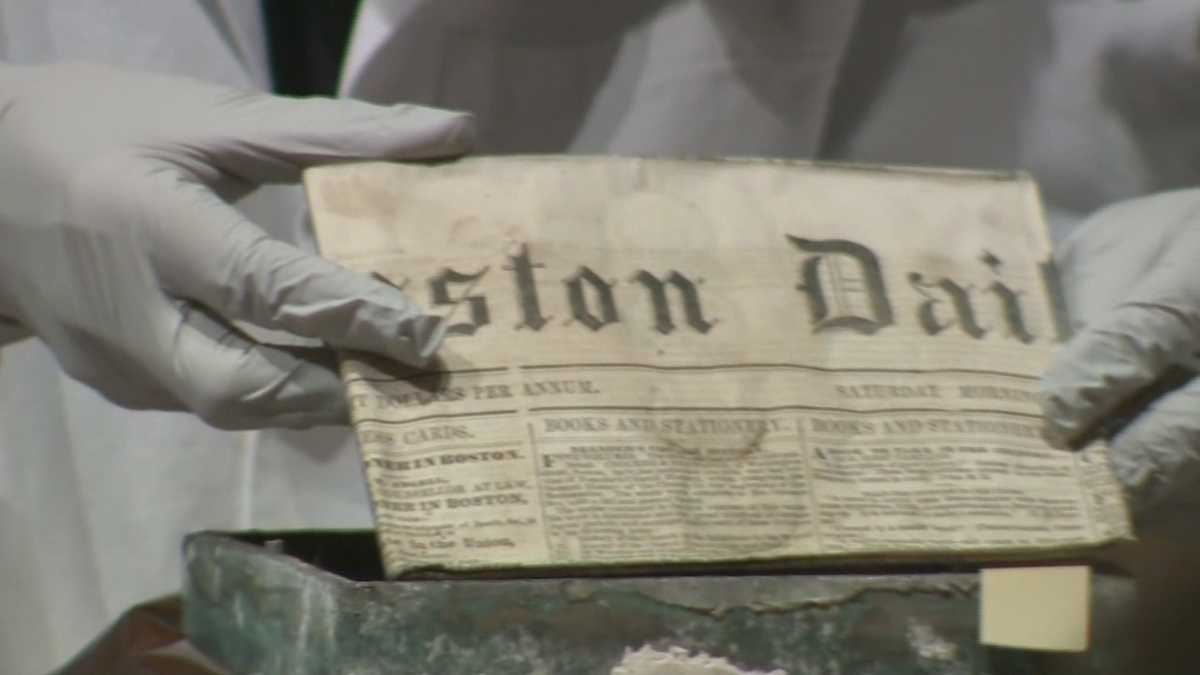 Nation's oldest time capsule opened in Boston