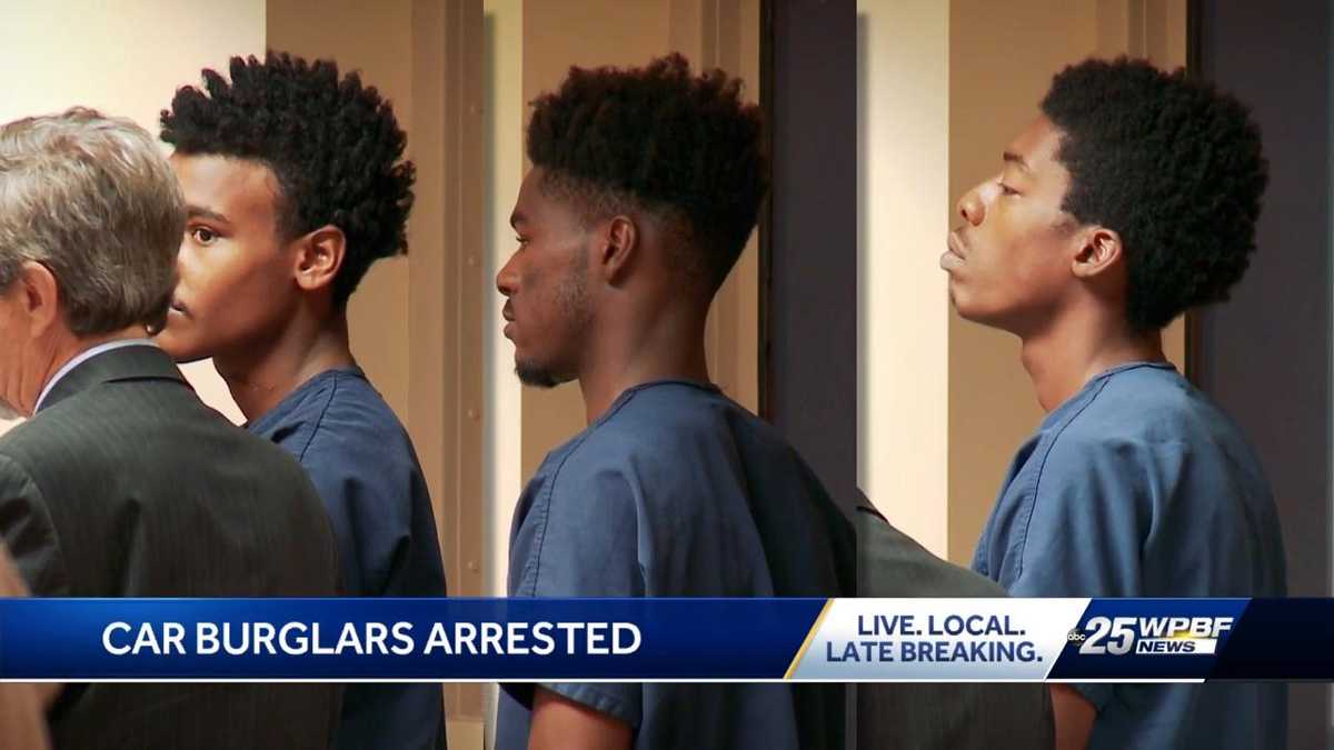 Car burglary task force arrests three men near Lantana