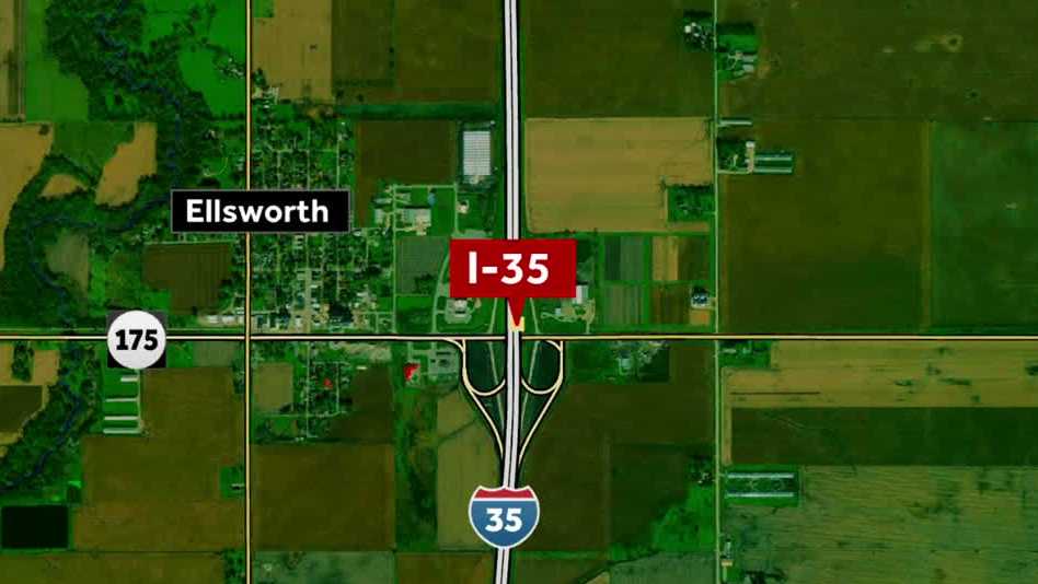 Fatal crash on I-35: Man dies in crash near Ellsworth