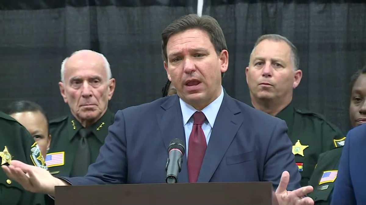 Florida governor speaks at Palm Beach County Sheriff's Office