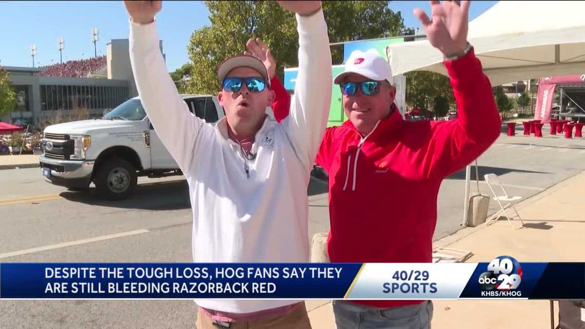 Despite the tough loss, hog fans say they are still bleeding Razorback red