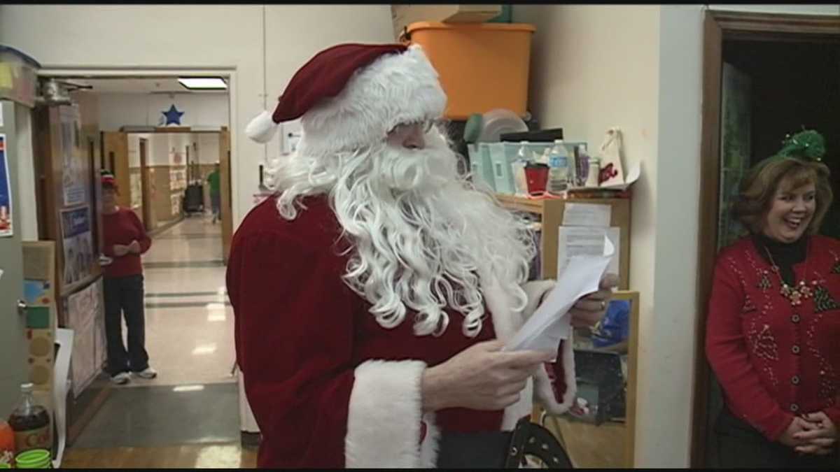Santa Claus visits special needs students at area school