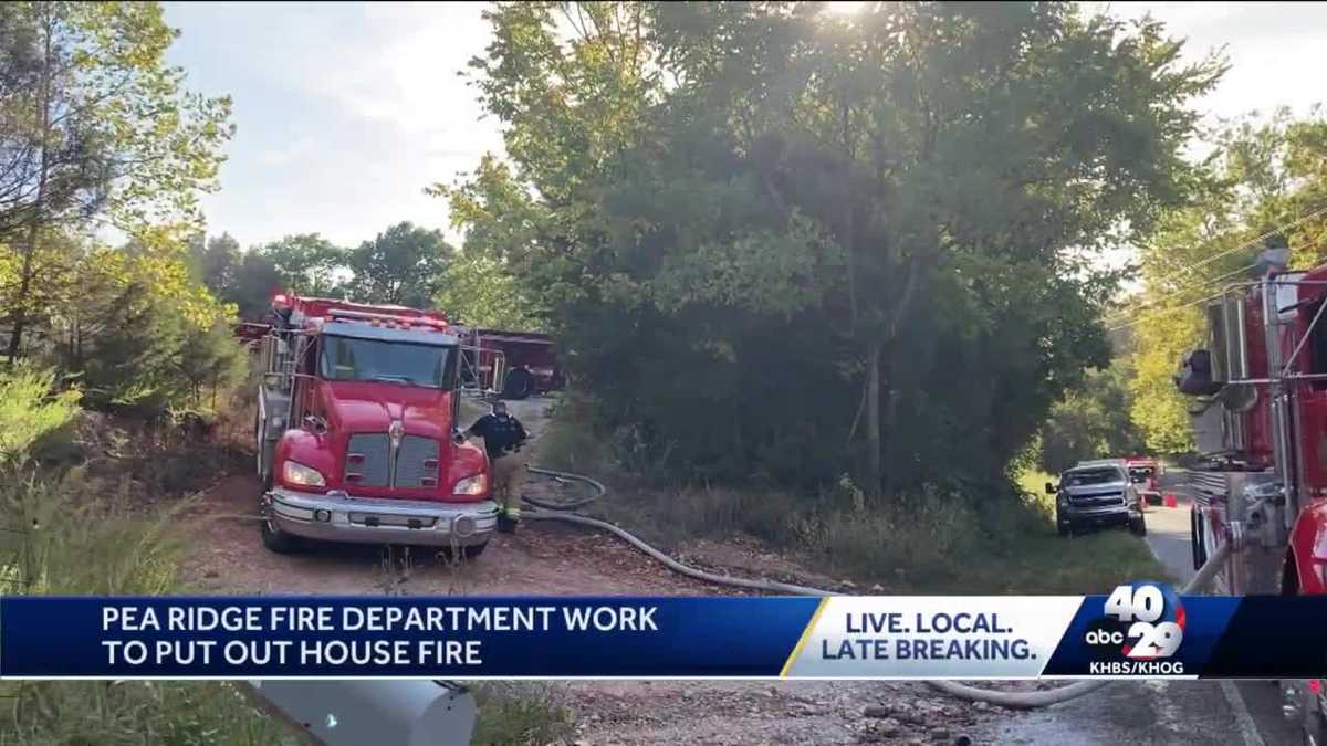 Fire destroyed a Pea Ridge home Tuesday afternoon.