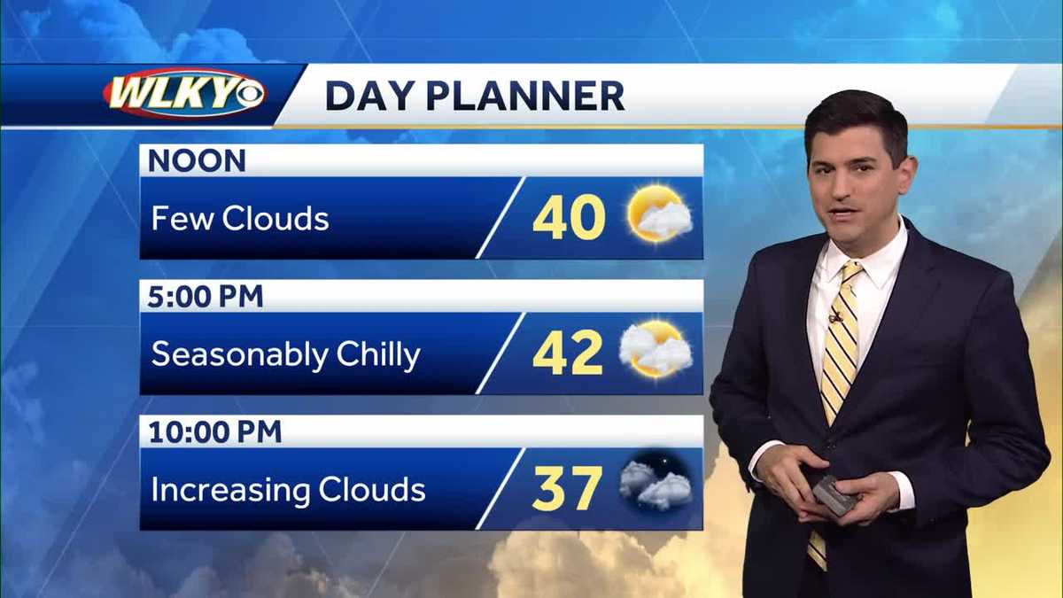 Seasonably chilly Thursday, light snow possible tonight