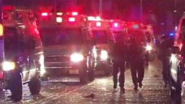 Ground video: Strip club explosion