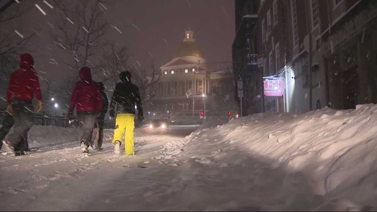 Crews muscle through piles of snow in Boston