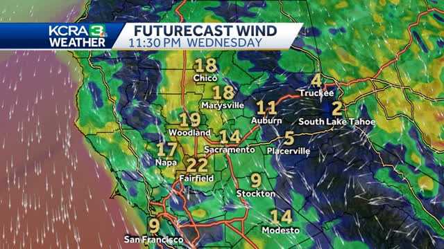 Cooler temps today followed by a north wind in Northern California