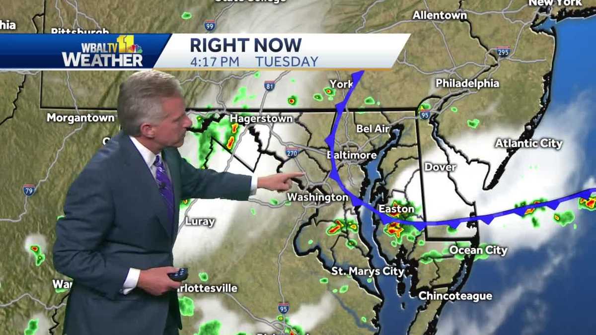Scattered thunderstorms tonight, into Wednesday