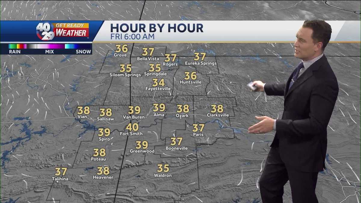 Chilly air coming into the region