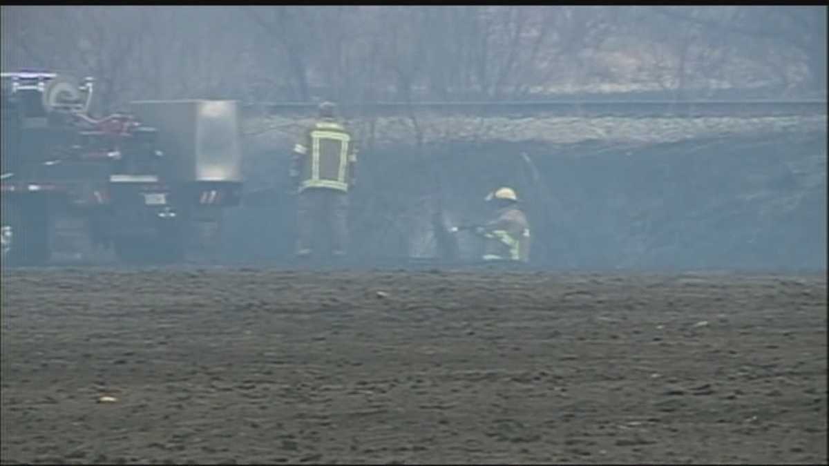 Field catches fire south of Plattsmouth