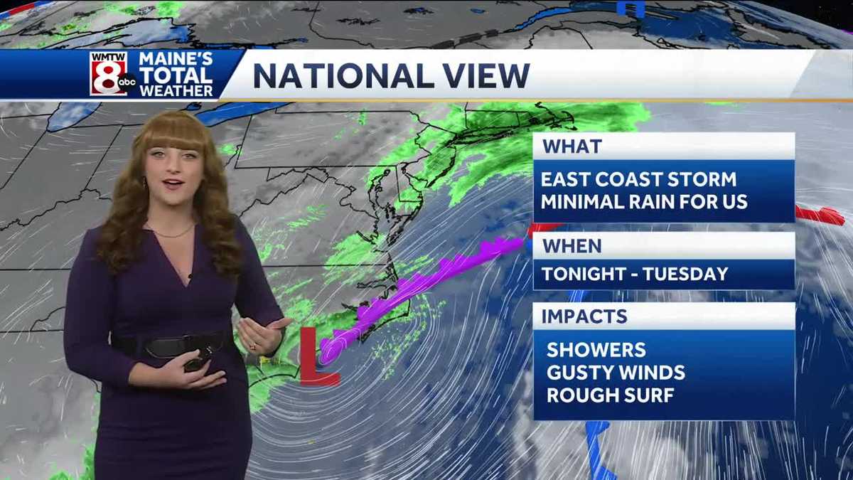 Gusty winds, rough surf and showers arrive in Maine Monday