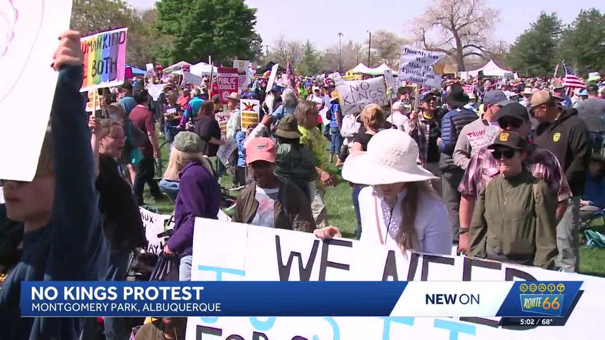 'No Kings' protest in Albuquerque draws thousands of people