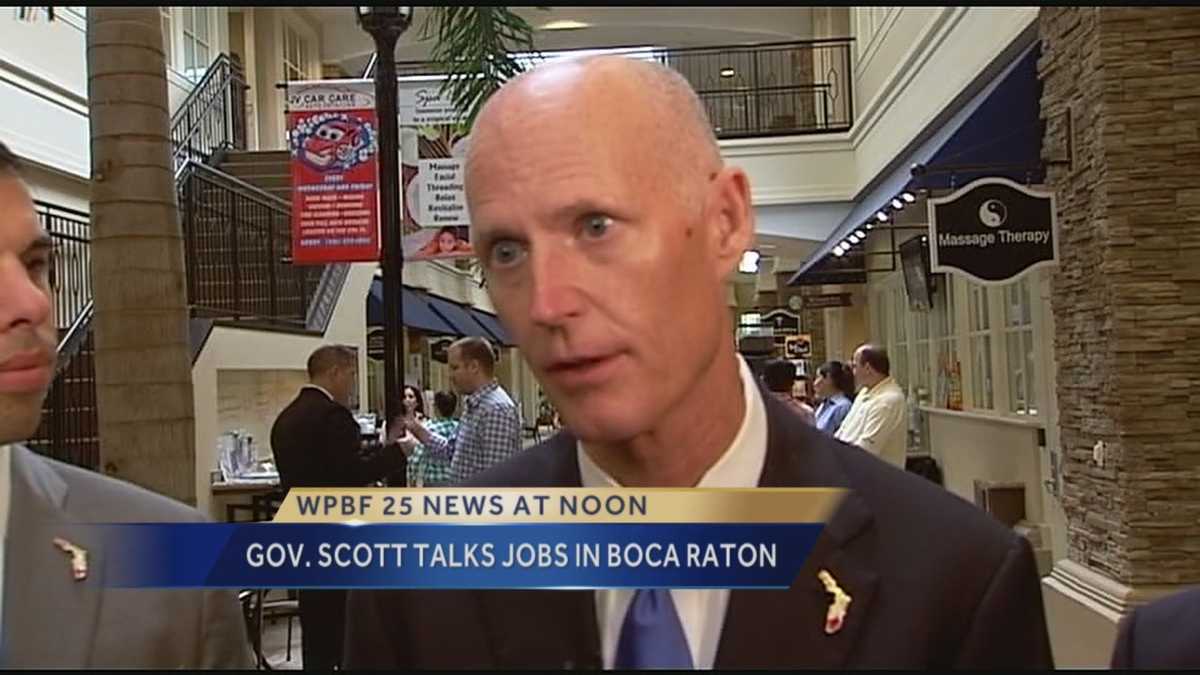 Gov. Rick Scott announces August's jobs numbers in Boca Raton