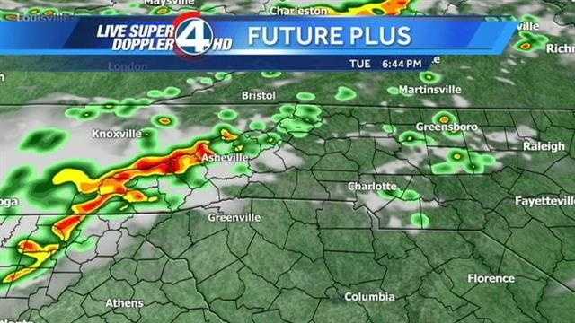 Futurecast radar loop: Tuesday morning and afternoon