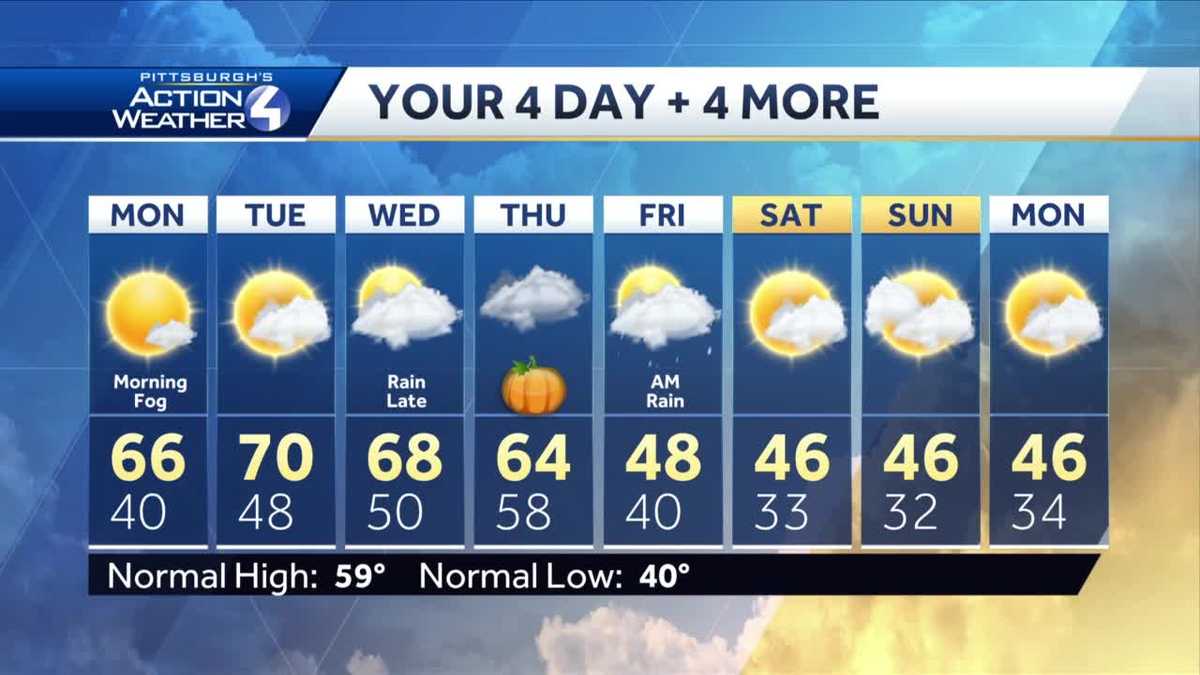 Mostly clear skies overnight, patchy fog Monday ﻿morning