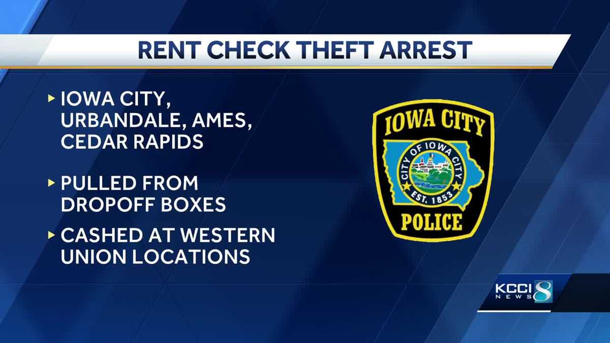 Police arrest man accused of stealing rent checks in 4 Iowa cities