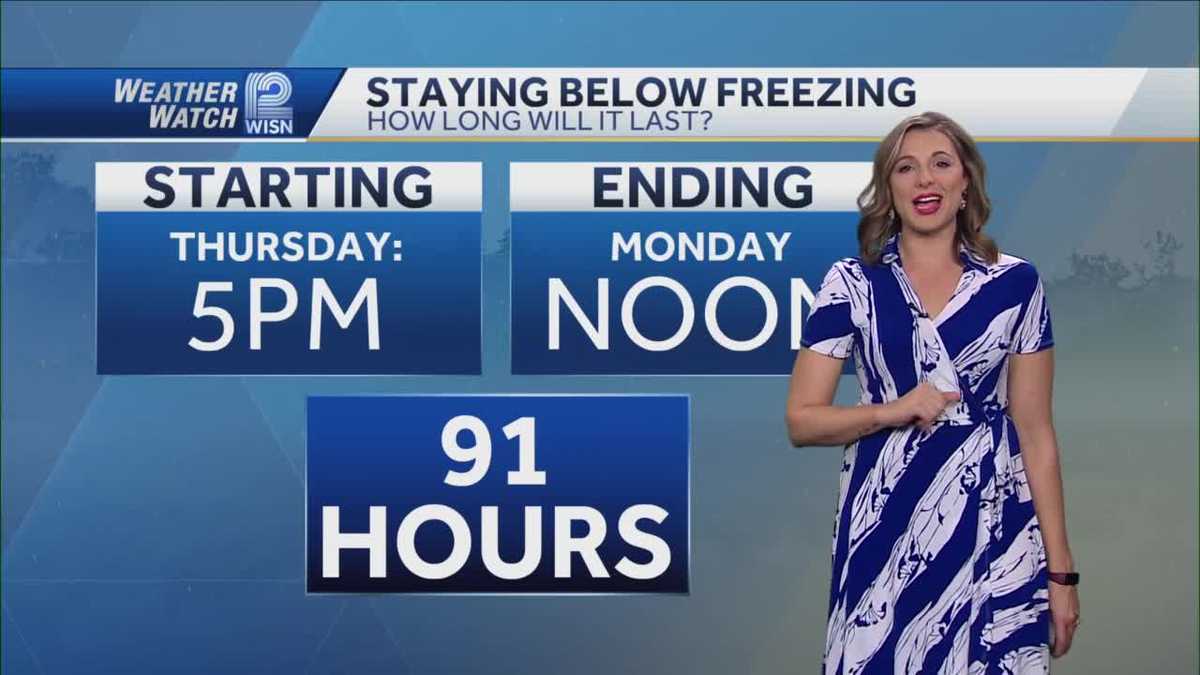 Below freezing temperatures for the weekend in Wisconsin