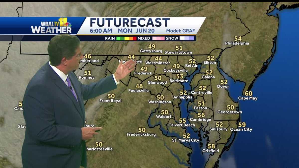 Nice day Monday; Scattered rain Tuesday