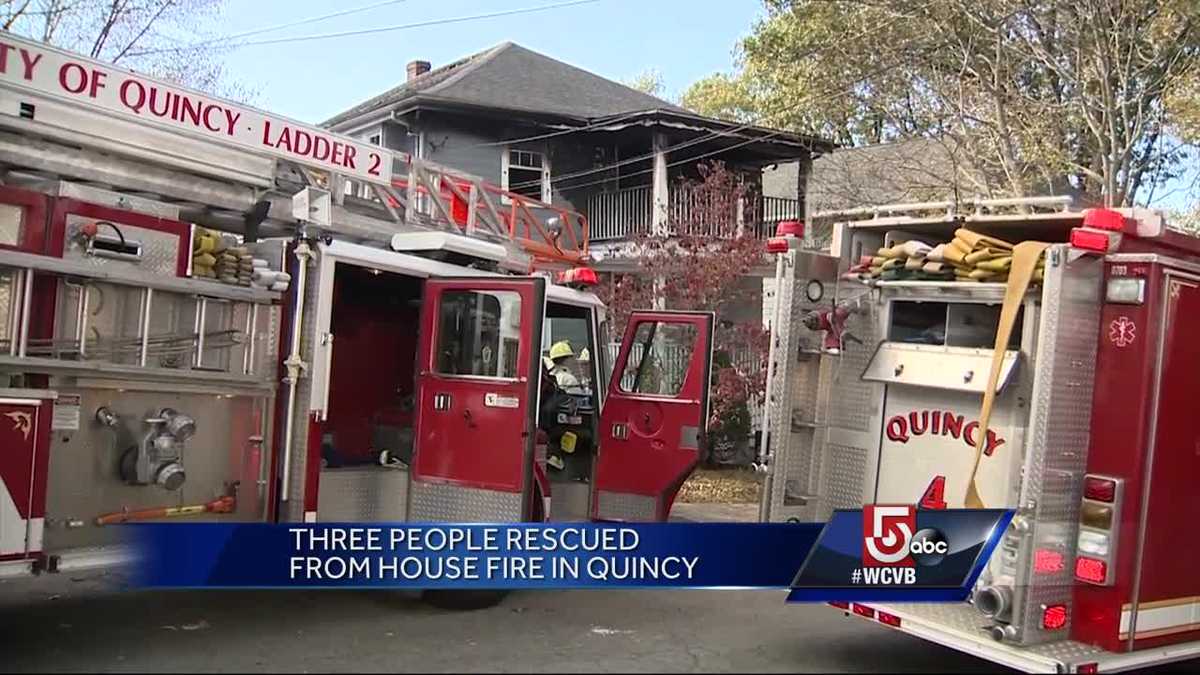 Three people rescued from house fire in Quincy