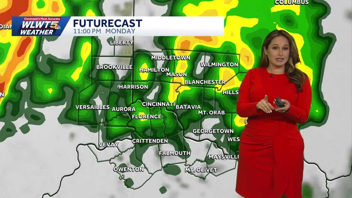 Rain and storms roll in late Monday for Greater Cincinnati