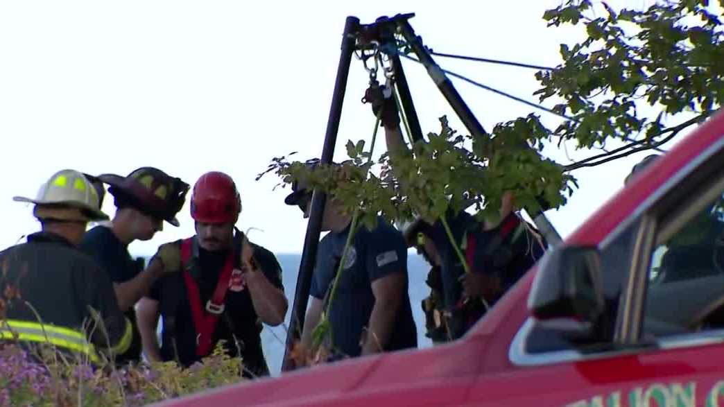 Man taken to hospital after bluff rescue in St. Francis
