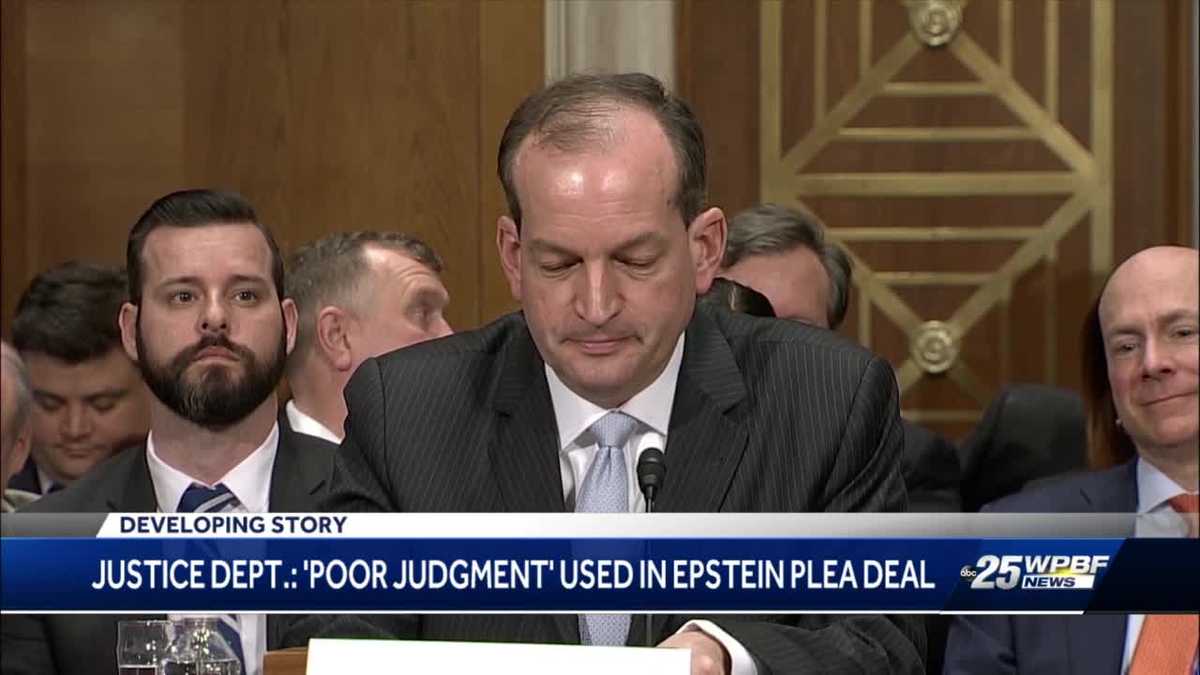 Justice Department finds Alex Acosta used "poor judgement" in Epstein ...