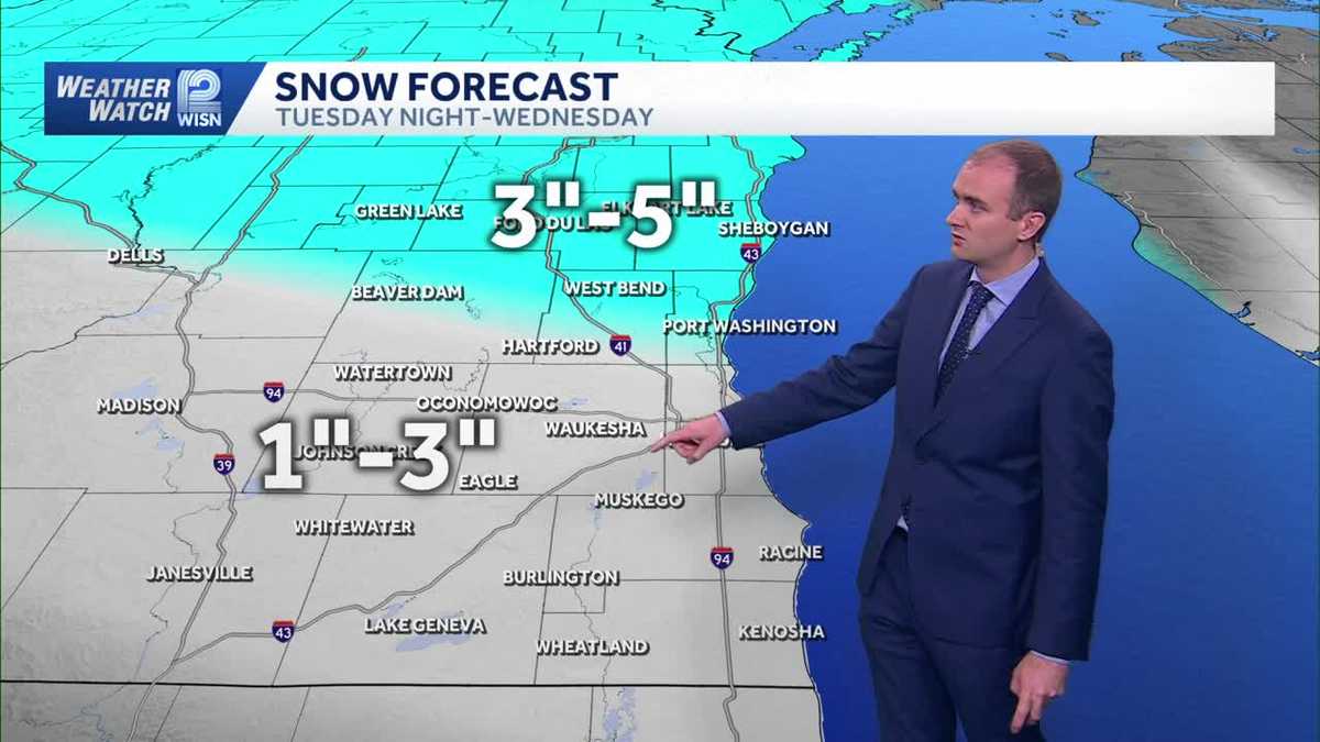 Snow, wintry mix Tuesday night and Wednesday morning
