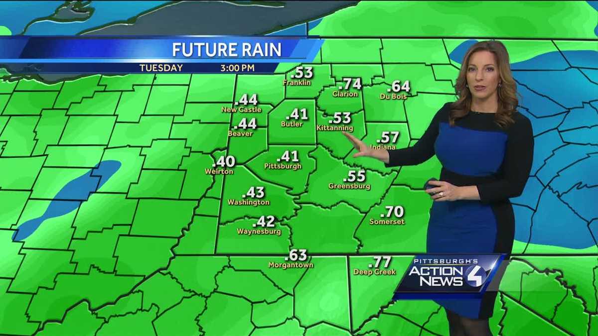 Pittsburgh's Action Weather forecast: Warmer temperatures and rain showers