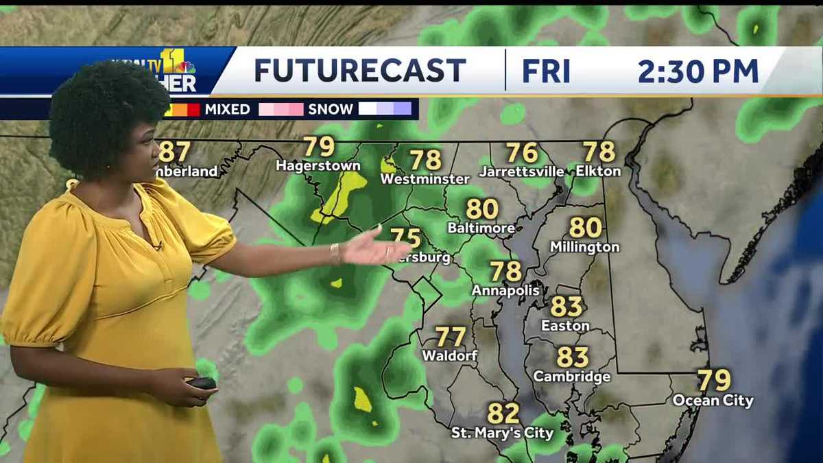 Partly cloudy for Thursday, showers and storms for Friday