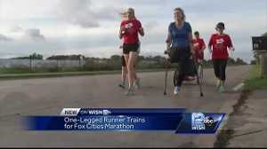 One-legged runner trains for Fox Cities Marathon