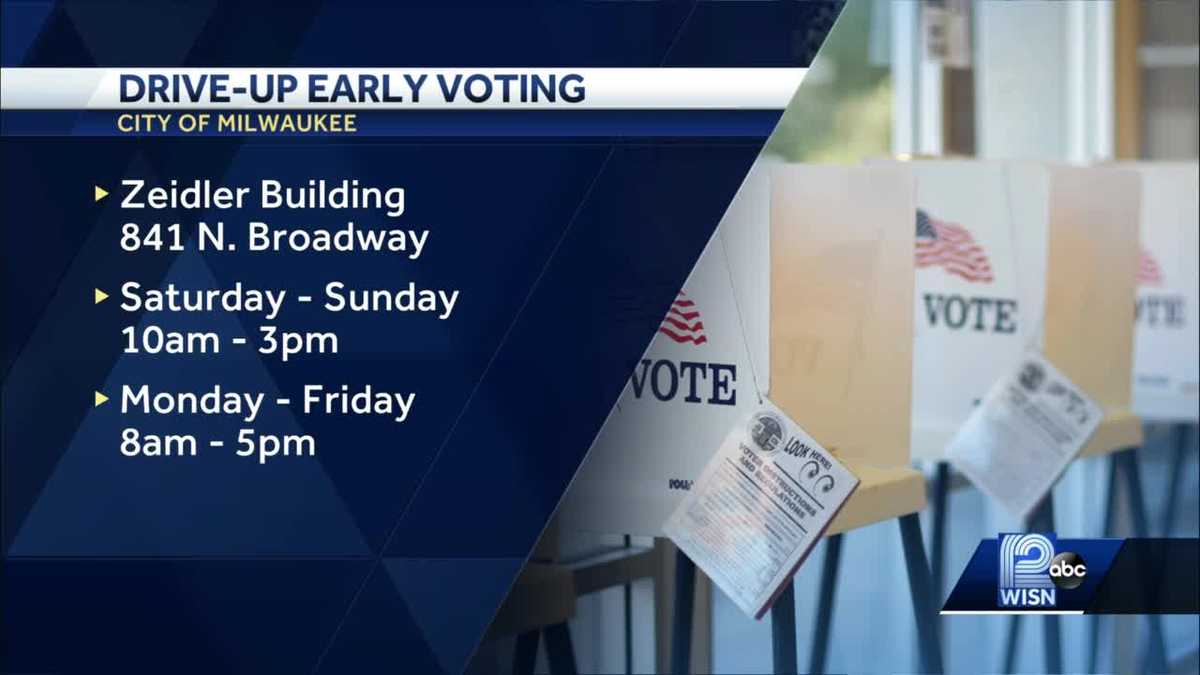Drive-up early voting begins Saturday in Milwaukee