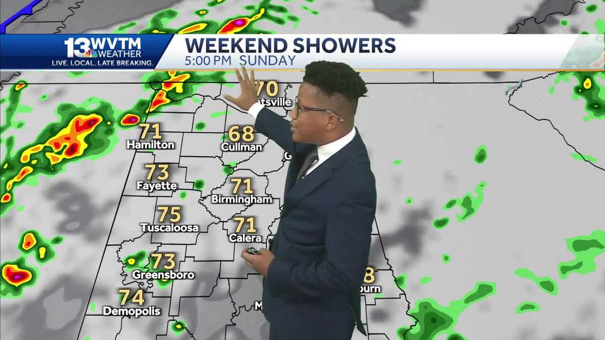 Alabama remains warmer than usual, with more rain this weekend
