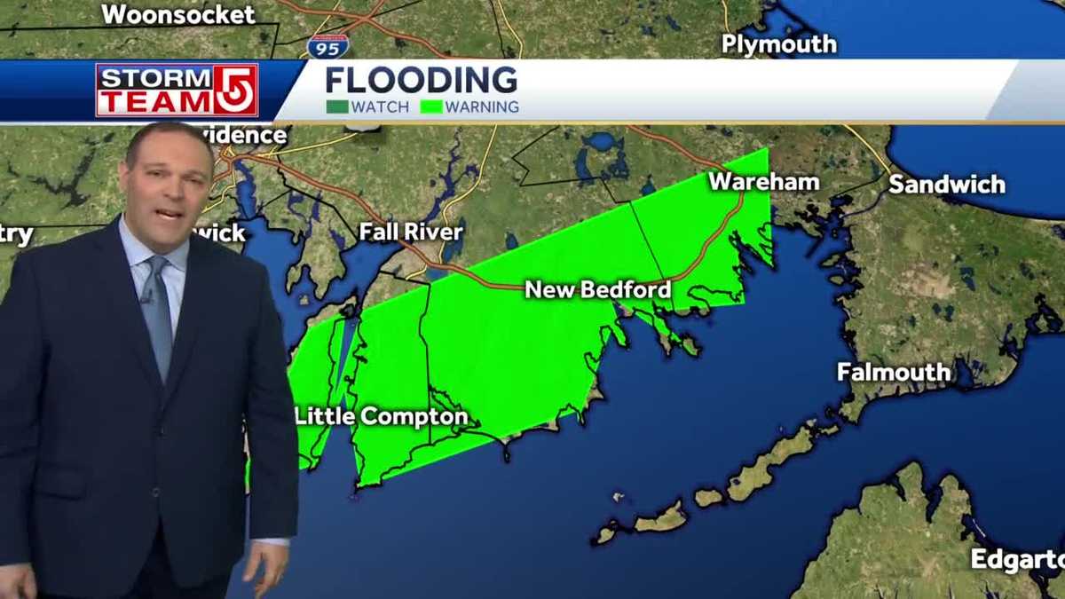 Flood warning issued for parts of Massachusetts Sunday evening