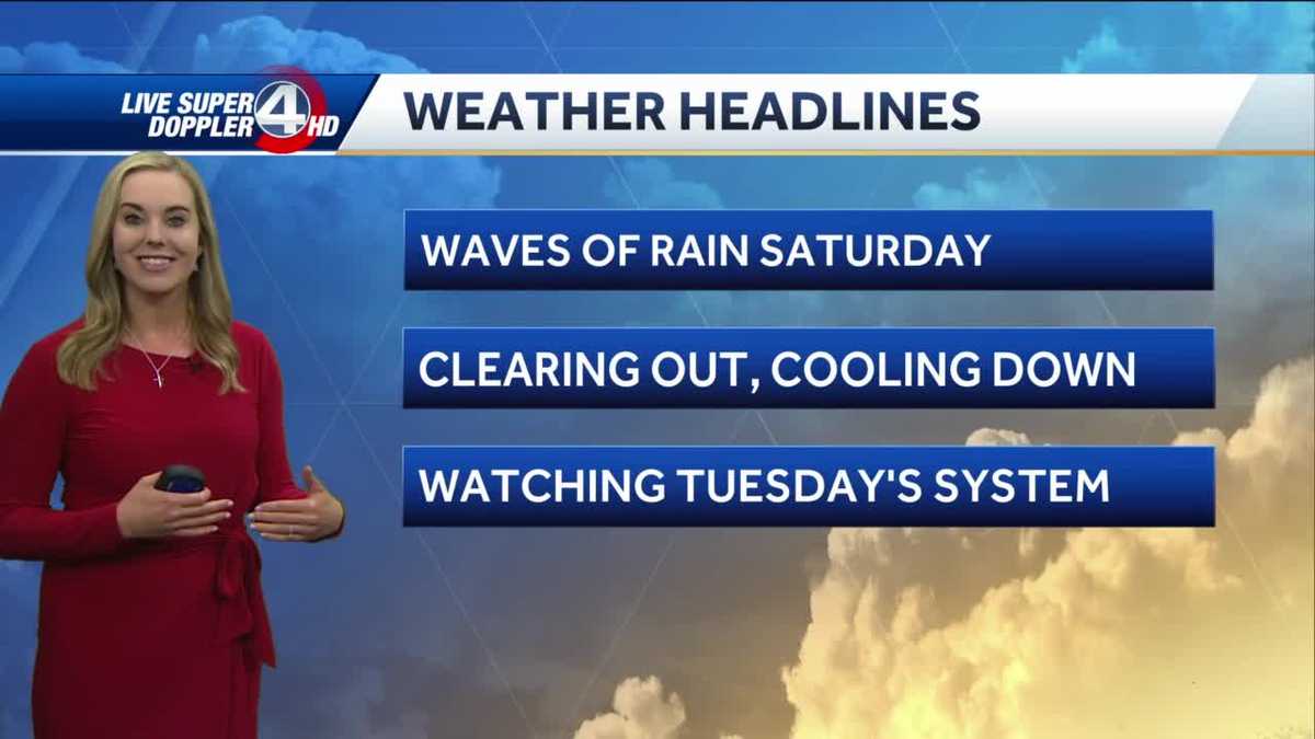 Videocast: Wet Saturday ahead