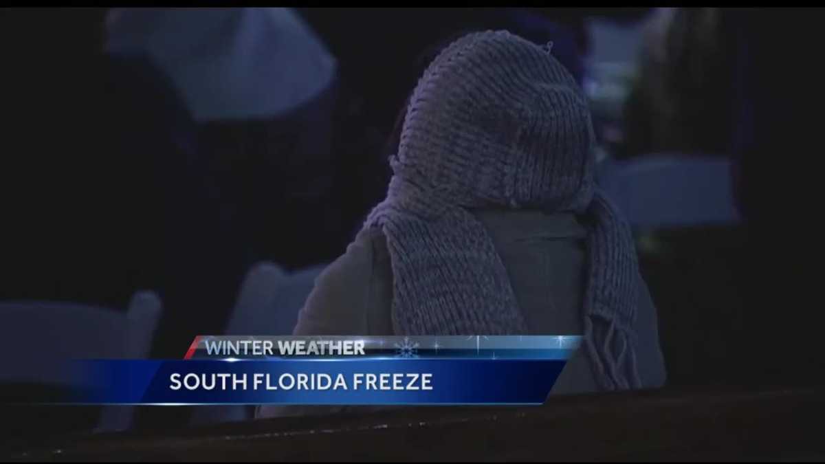 Floridians brave cold weather