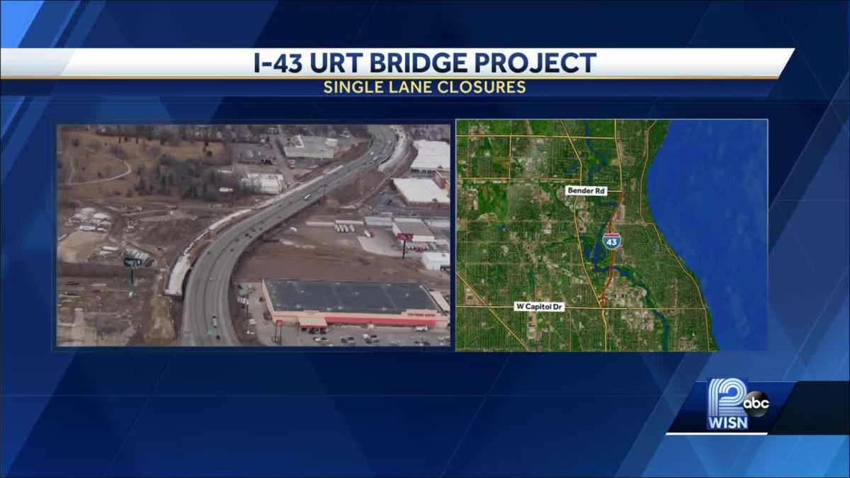 Crews close lane of I-43 in both directions for construction near Capitol