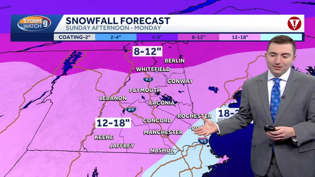 Video: Heavy snow arrives Sunday afternoon, bitter cold lingers