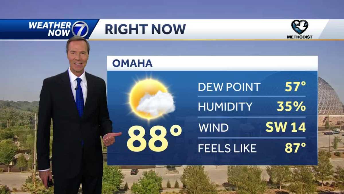 Tuesday evening June 28 Omaha weather forecast. Warm but pleasant