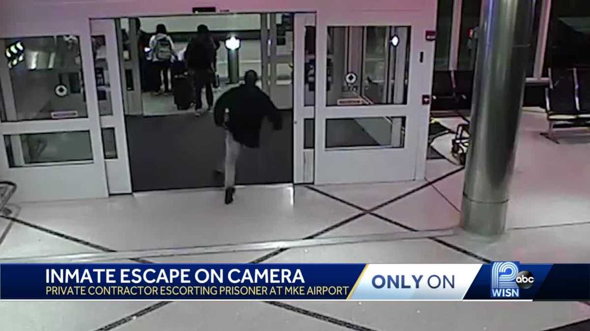 Video shows inmate escaping custody at Milwaukee airport