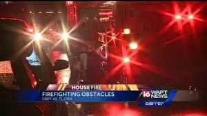 Flora house goes up in flames