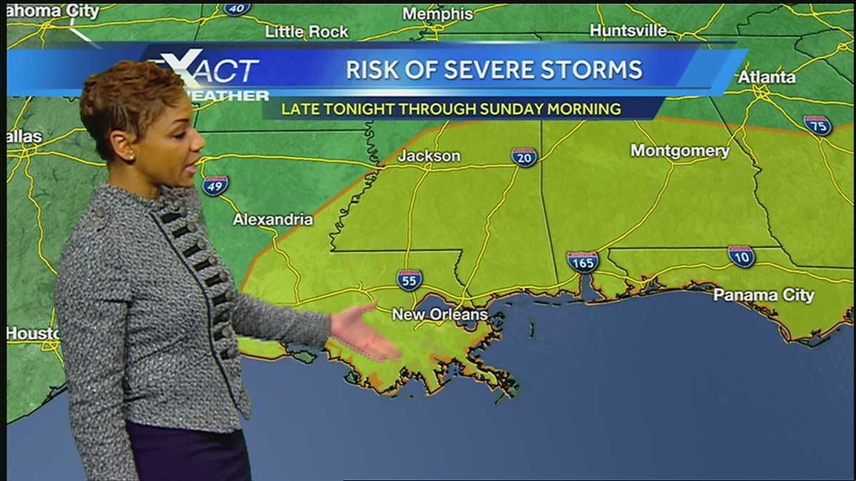Risk of Severe Storms through Sunday Morning