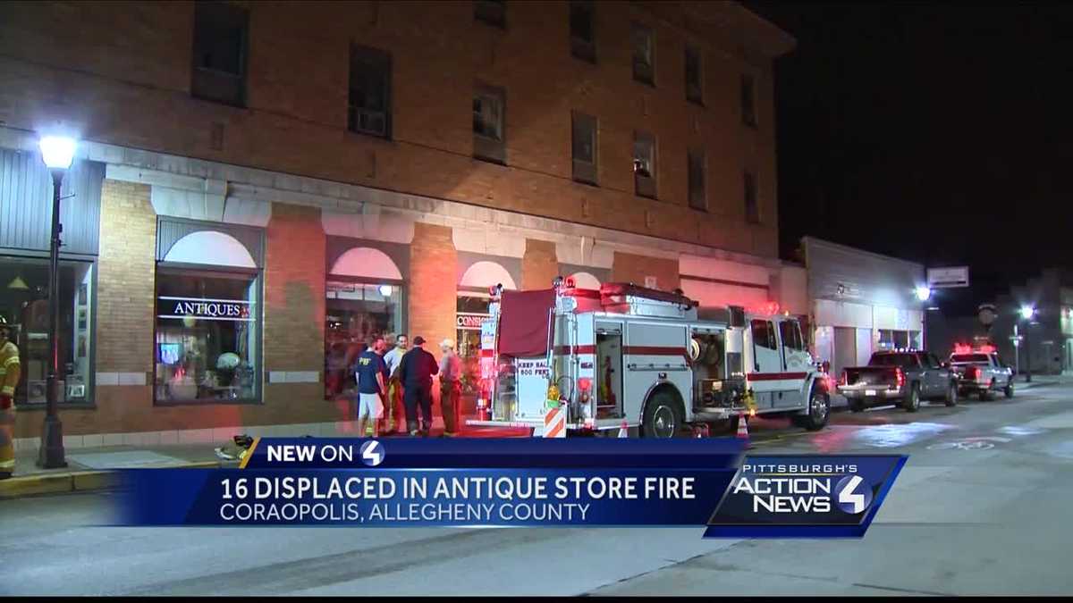 16 people displaced following antique store fire in Coraopolis