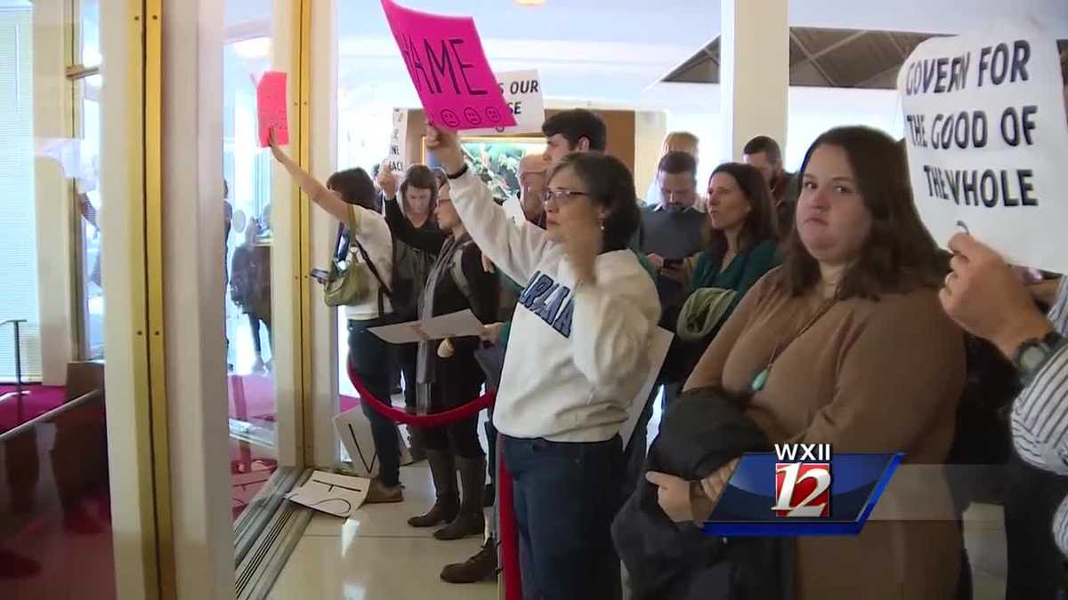 Protestors fill NC General Assembly special session