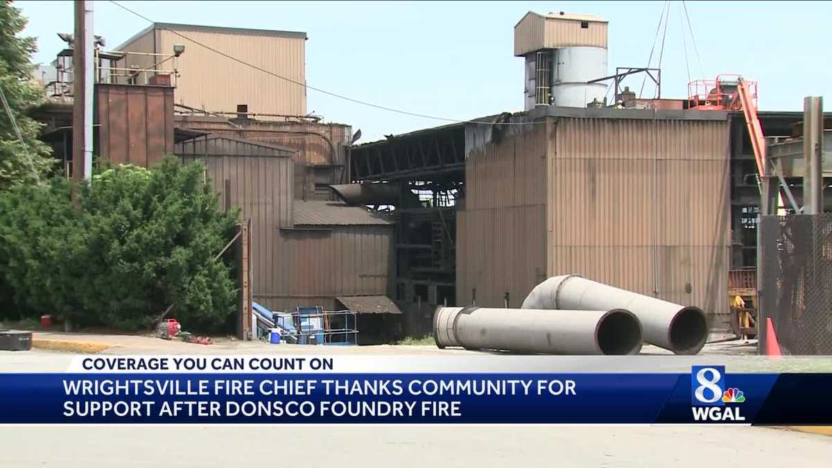 Fire chief grateful to community for response after Donsco Foundry fire