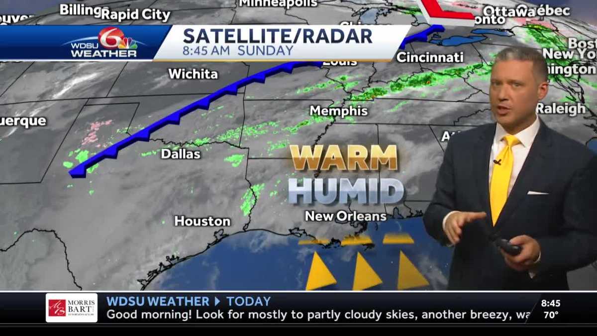 Staying Warm and Humid Before a Cold Front Drops in Colder Air