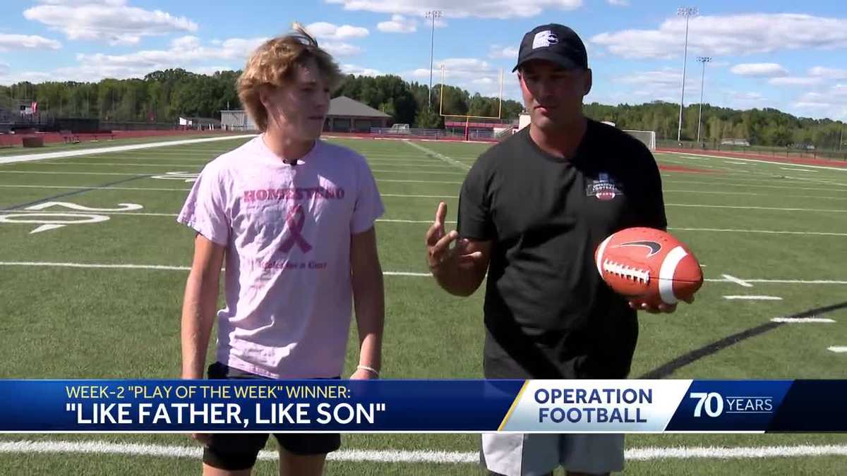 Homestead's Zortman presented with Operation Football Play of the Week ...