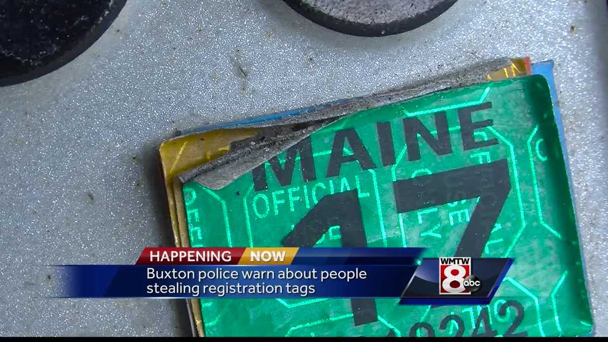 Buxton police warn of registration sticker theft